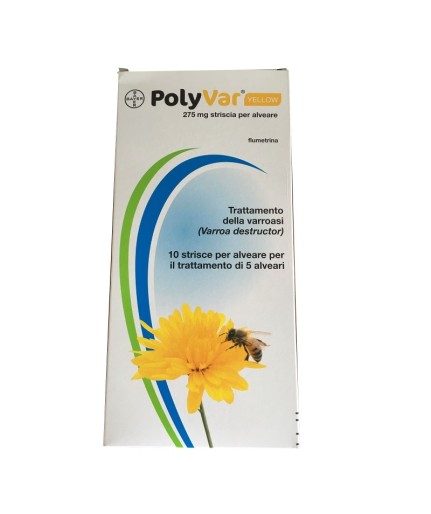 POLYVAR JAUNE 275mg BAYER 10 STRIPS ANTIVARROA per Traitements cont...